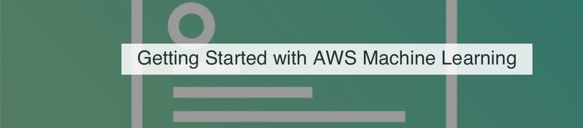 Reddit comments on "Getting Started with AWS Machine Learning" Coursera course | Reddsera