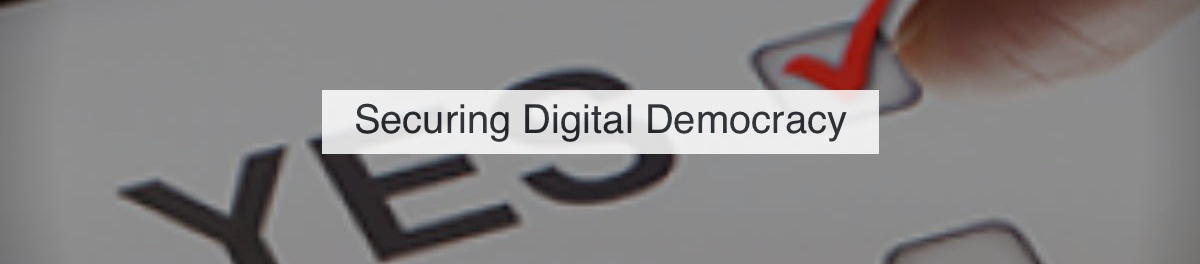 Reddit comments on "Securing Digital Democracy" Coursera course | Reddsera