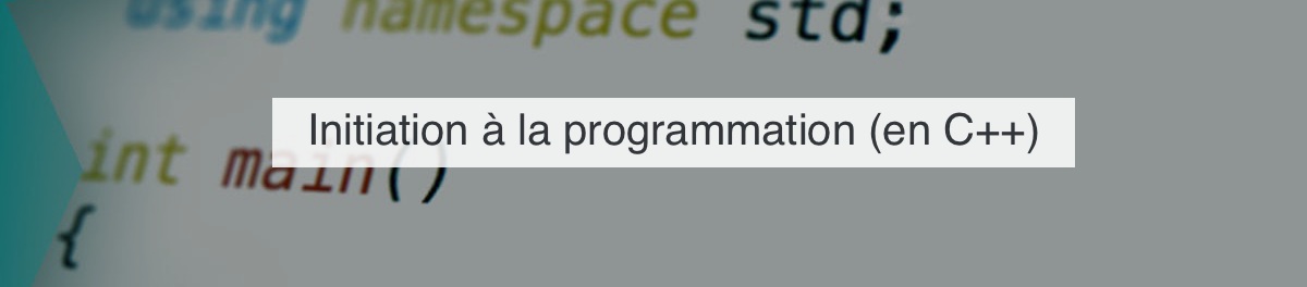 Reddit comments on "Initiation à la programmation (en C++)" Coursera ...