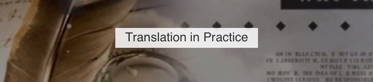 Reddit comments on "Translation in Practice" Coursera course | Reddsera